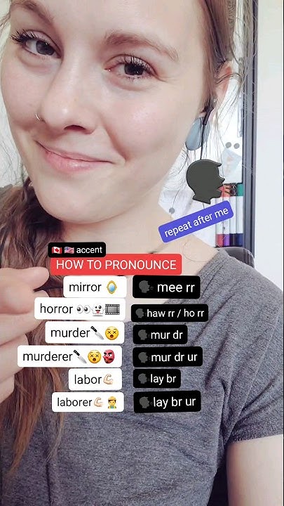 HOW TO PRONOUNCE "MIRROR" "HORROR" "MURDER" "MURDERER" "LABOR" "LABORER" /ESL HELP # ...