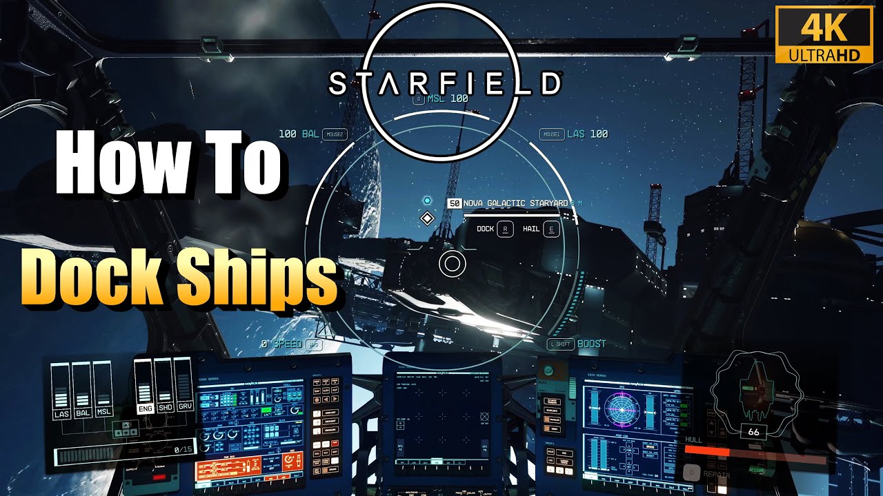 Starfield - How To Dock Your Ship - Nova Galactic Staryard - YouTube