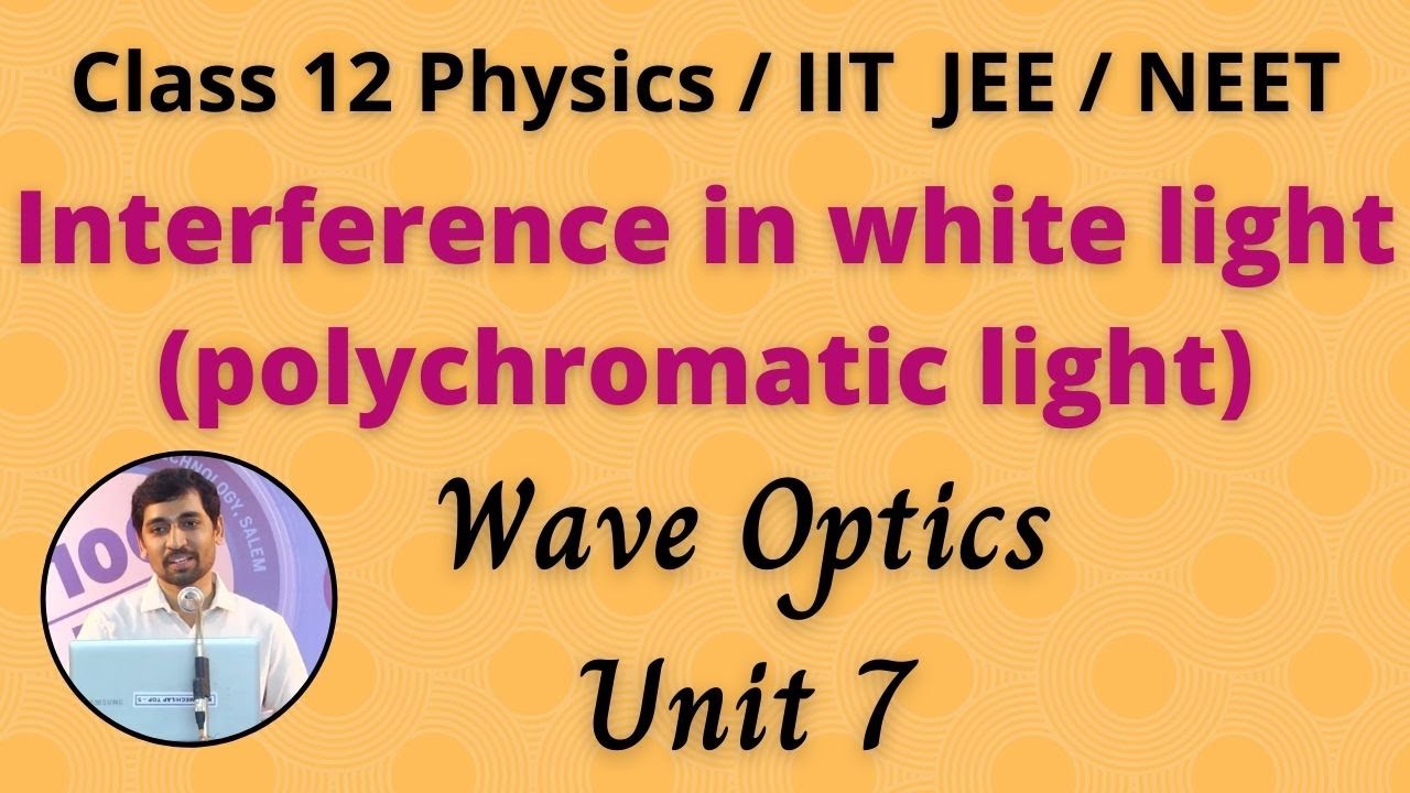 Interference in white light (polychromatic light) Wave Optics Unit 7 ...