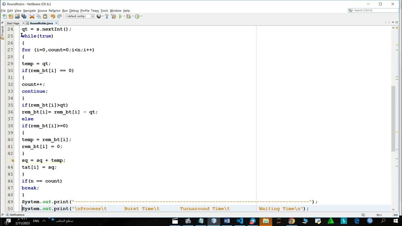 writ Java programm Round robin scheduling Algorithms - YouTube