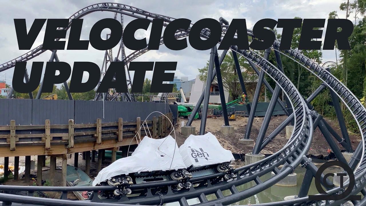 Velocicoaster Construction Update 9/17/20 - PULL THROUGH TESTING - YouTube
