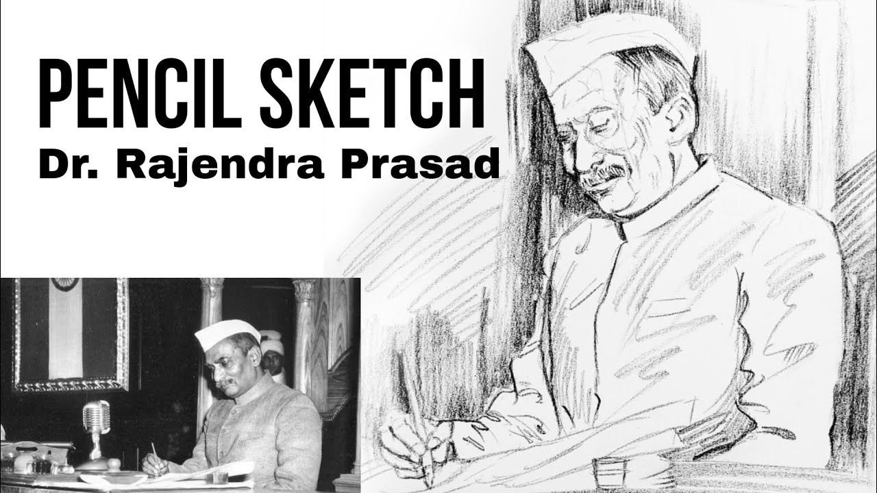Charcoal Pencil Drawing - The Beginning Day of Indian Constitution - Dr ...