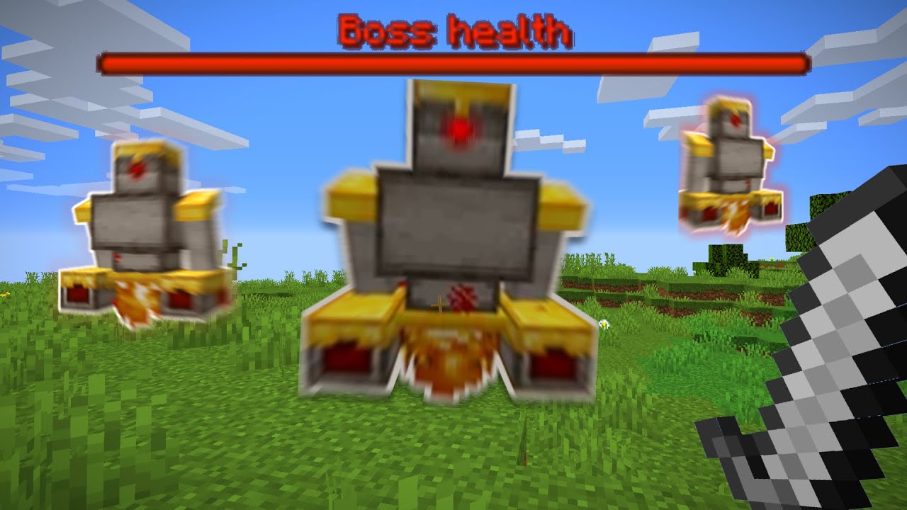 Minecraft but I added custom bosses.. - YouTube
