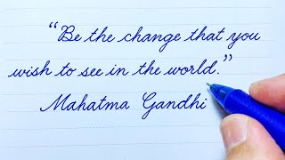 Gandhi Handwriting Quotes