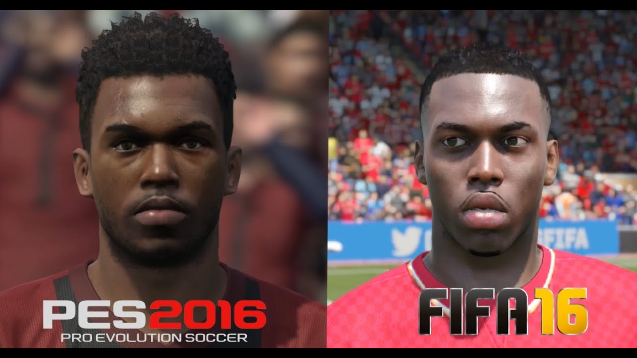 PES 2016 vs FIFA 16 Liverpool Player Faces Comparison - YouTube