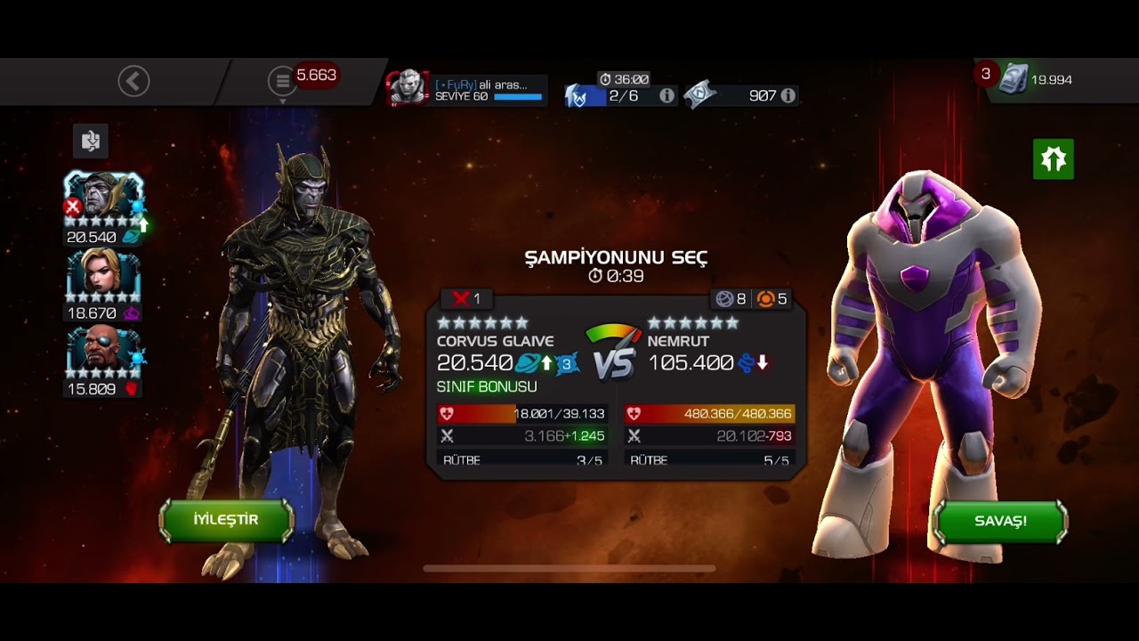Mcoc titan 8 nimrod 2. Sectör mini boss corvus çok rahat alınıyor - YouTube