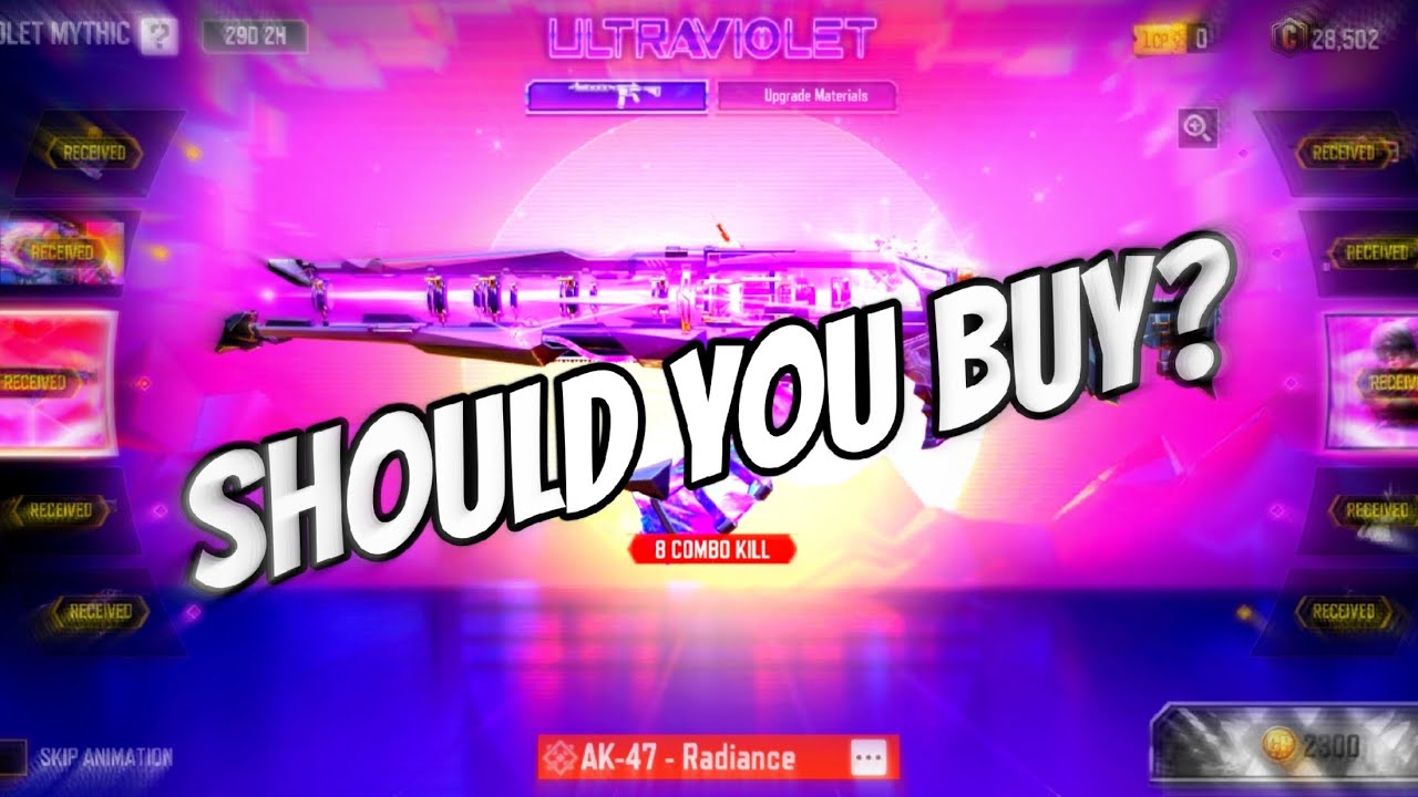 ULTRAVIOLET MYTHIC DRAW || MYTHIC AK47- RADIANCE|| DON'T BUY BEFORE ...