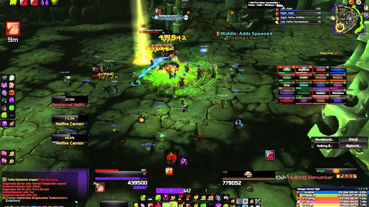 Hellfire Assault Mythic Demo Warlock PoV - YouTube