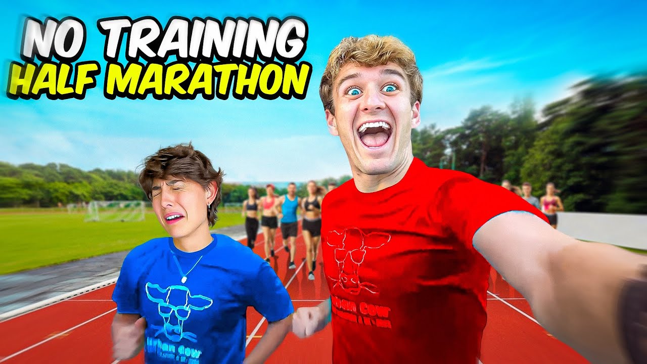 Running A Marathon With NO TRAINING *help me* - YouTube
