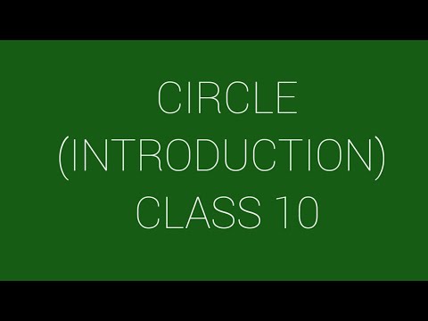 Circle (introduction) class 10 - YouTube