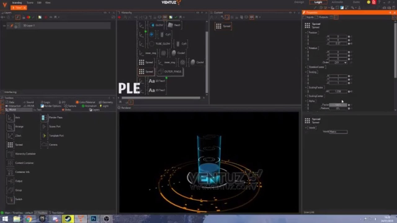 Short ventuz graphics tutorial - YouTube
