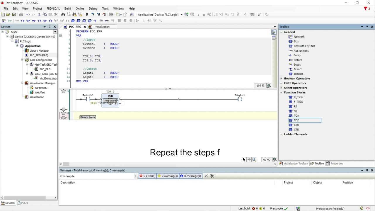 Ton And Tof Timer Codesys Plc Youtube