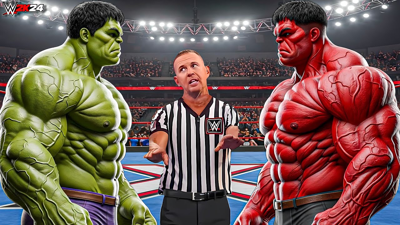 WWE 2K24 - HULK VS RED HULK - EPIC BATTLE - YouTube