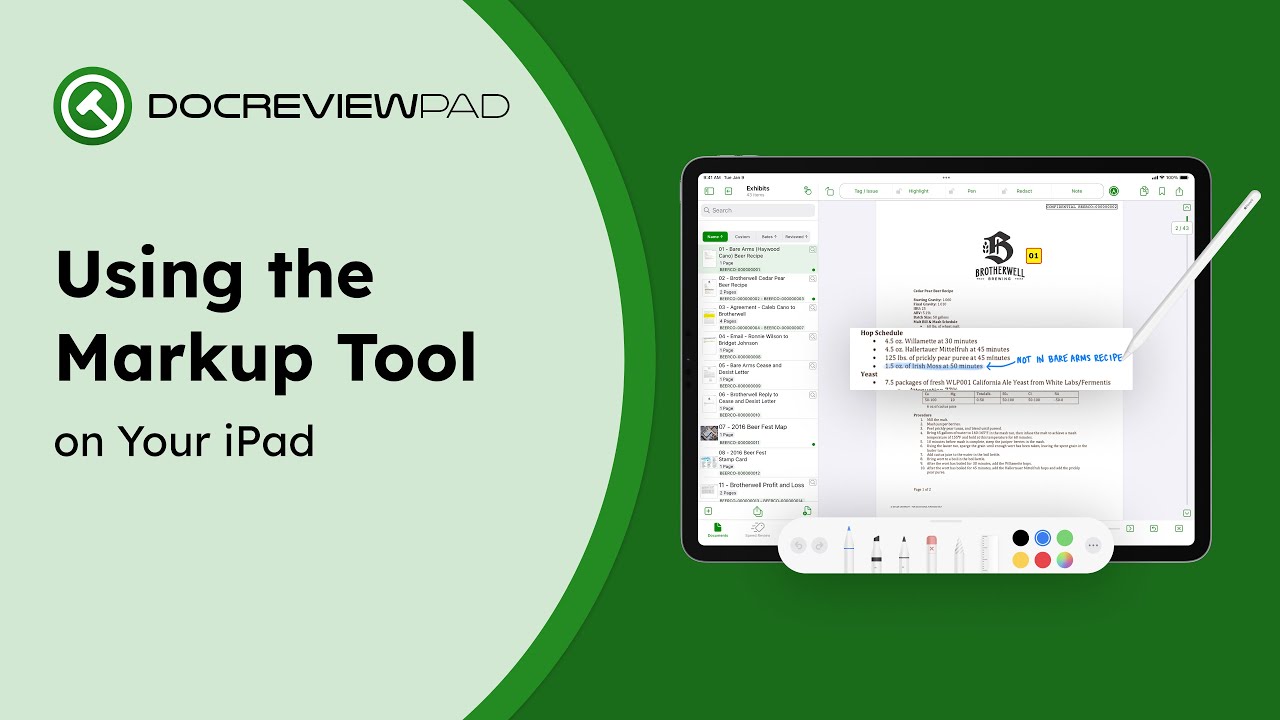 Using the Markup Tool in DocReviewPad - YouTube