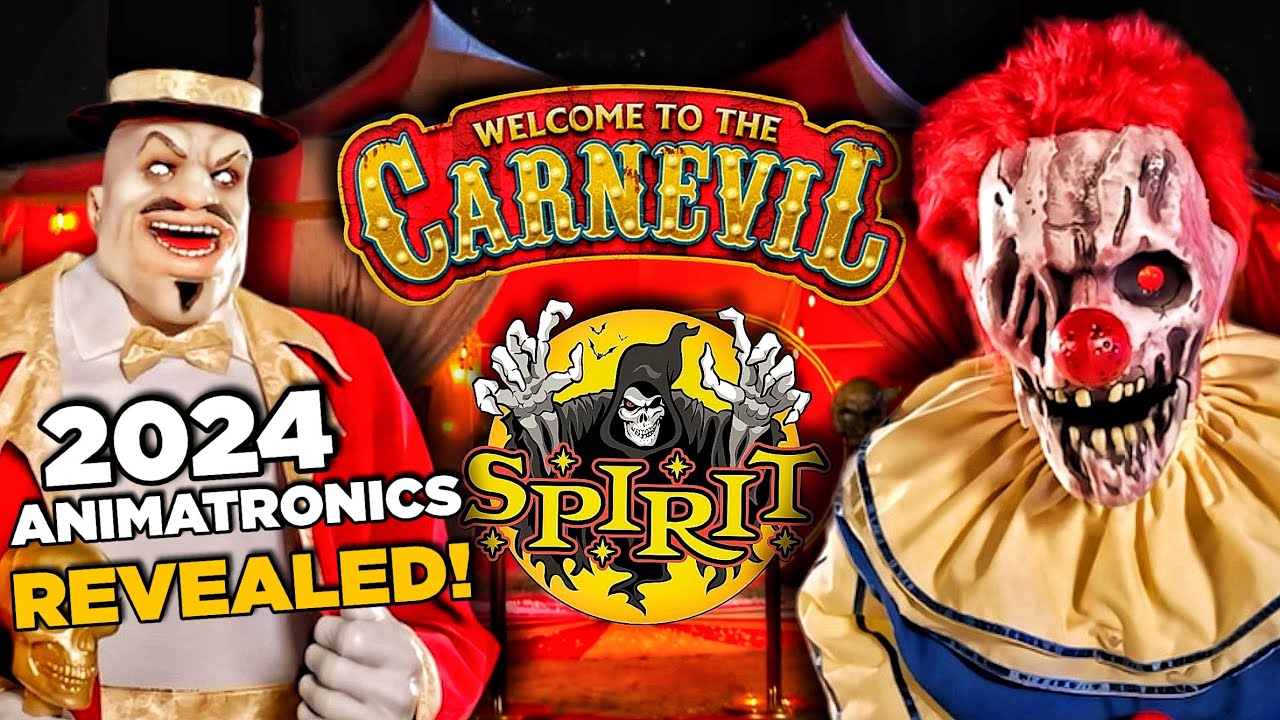 Spirit Halloween 2024 ANIMATRONICS REVEALED ! | Carnevil Cast Sneak ...