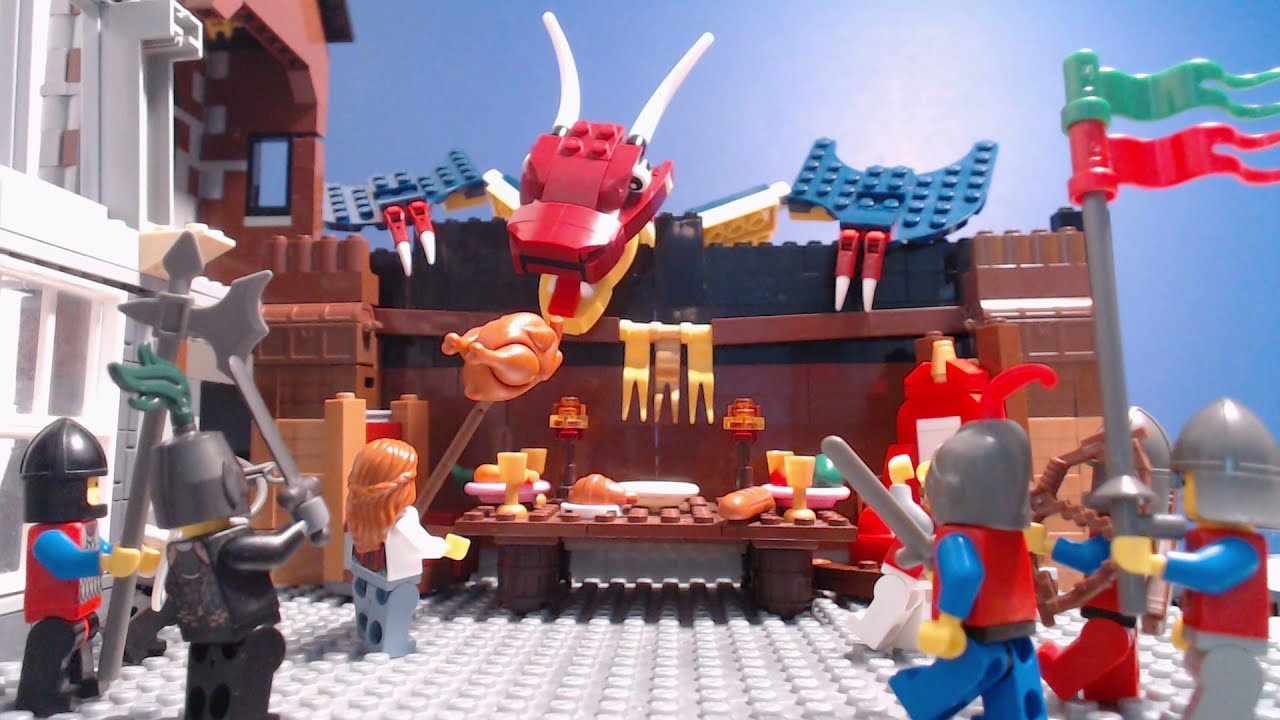 6 Lego Medieval Minifig Scale Furniture Designs - YouTube