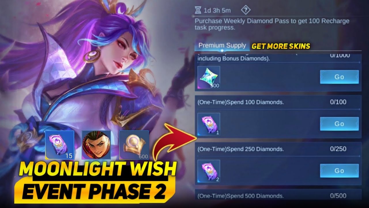 PHASE 2 MOONLIGHT WISH EVENT FREE TOKENS & RELEASE DATE | MLBB - YouTube