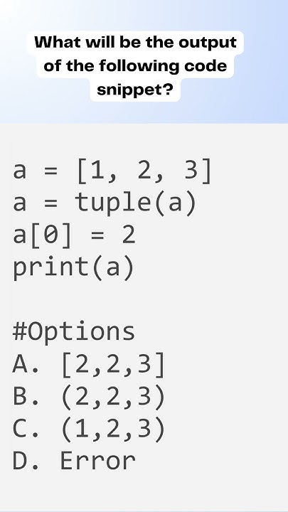 Python Interview Questions - 2 | Tuples and list in Python 😍😍 #shorts #python - YouTube