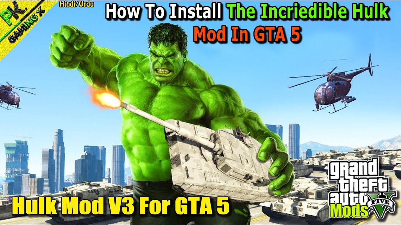 How To Add Hulk Mod In GTA V || Hulk Mod GTA 5 PC || Easy Tutorial ...