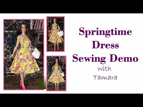 How To Sew A Doll Dress / Sewing A Lined Doll Dress / Designs by Jude ...
