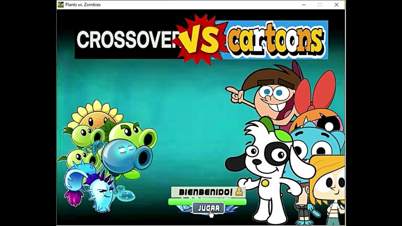 PVZ MOD Crossover vs Cartoon Combinacion piscina dia dificil descarga en la descripcion - YouTube