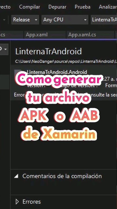 Como generar archivo APK o AAB para subirlo a la PlayStore en Xamarin con Visual Studio 2022😲☝️🔥 ...