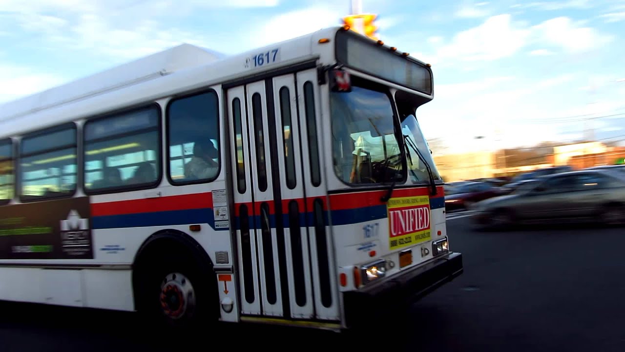 MTA Long Island Bus: Orion V CNG 1617 on the N1 - YouTube