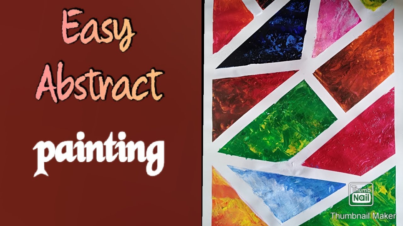 How to do abstract painting || easy abstract painting|| acrylic ...