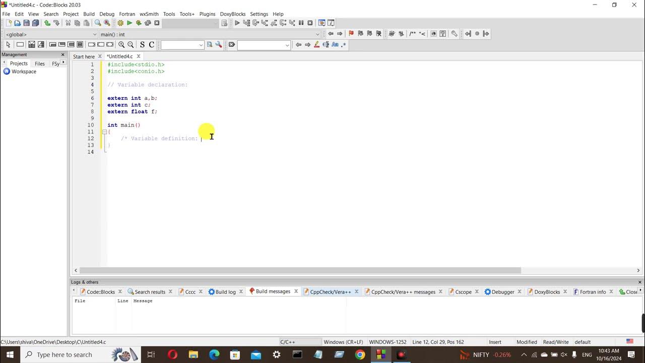 Variable Declaration in c | Variable Definition in c | Variable initialization in c - YouTube