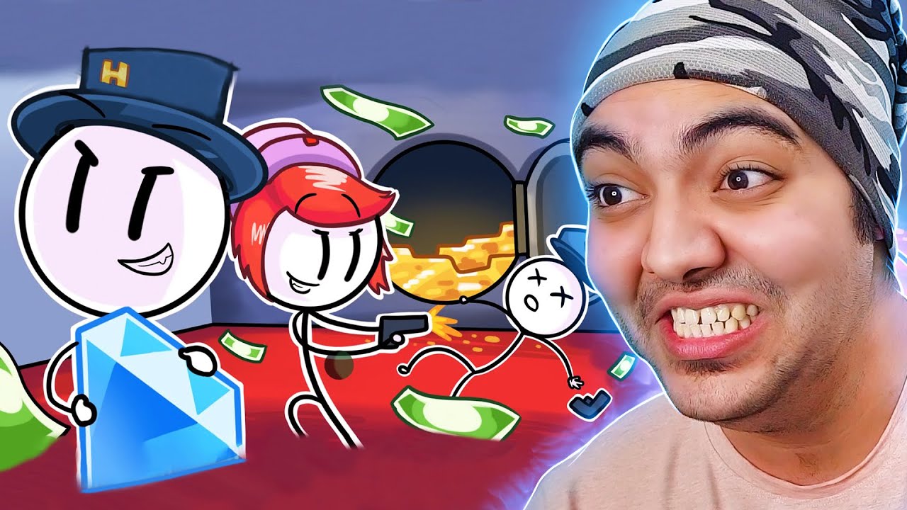 Henry Stickmin || بخاطر یه اشتباه با دوست دختر هادی رفتیم دزدی !! 😂🔥 ...