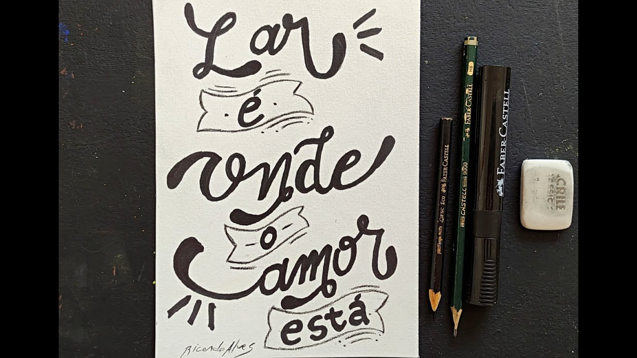 Lettering frase bonita como fazer - Tutorial de Lettering para ...