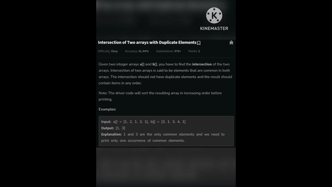IntersectionOfArrays|GFG|Solution in java#geekforgeeks #java # ...