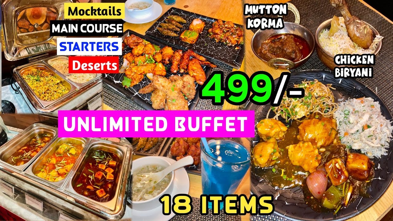 18 Items😳 দিয়ে UNLIMITED Buffet🔥| Mutton Prawn,Biryani Cheapest Buffet In Kolkata| After 9 ...