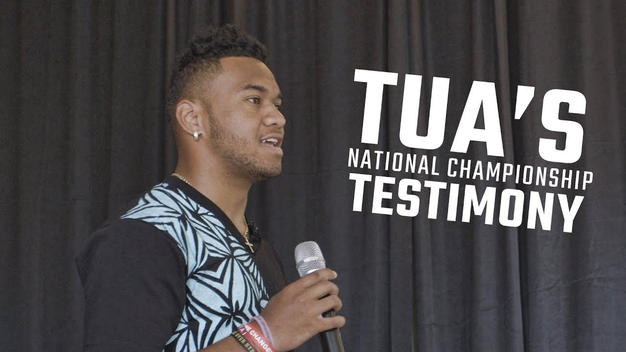 Watch Tua Tagovailoa explain the role prayer played in his National ...