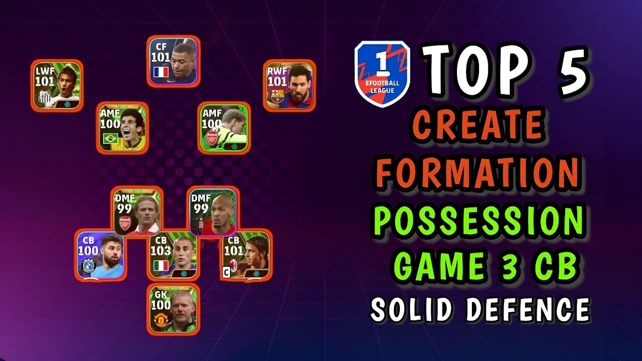 Top 5 Create Formation Possession Game 3 CB Solid Defence 🔥🔥 Best ...