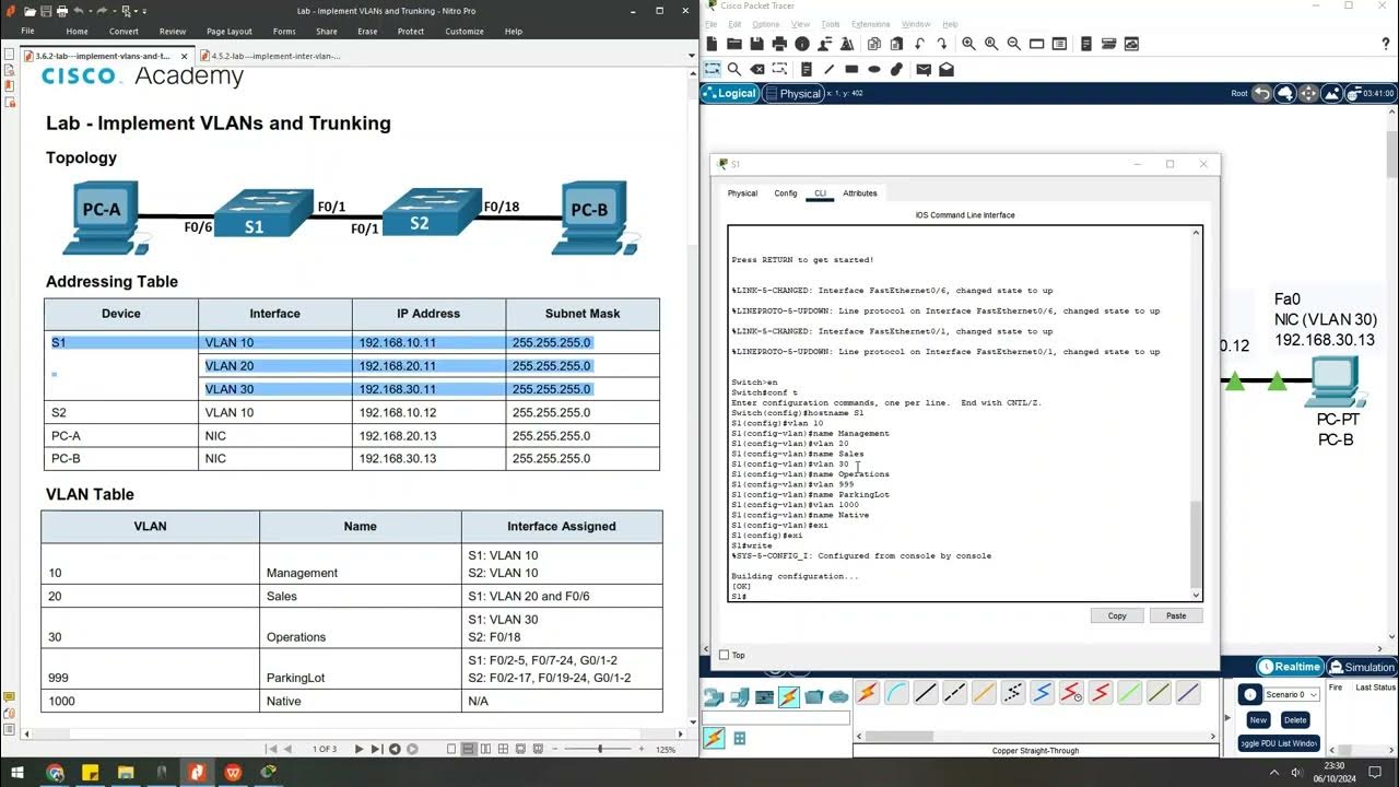 Implement VLANs and Trunking - Switching dan Routing - H663X - 2024 - YouTube