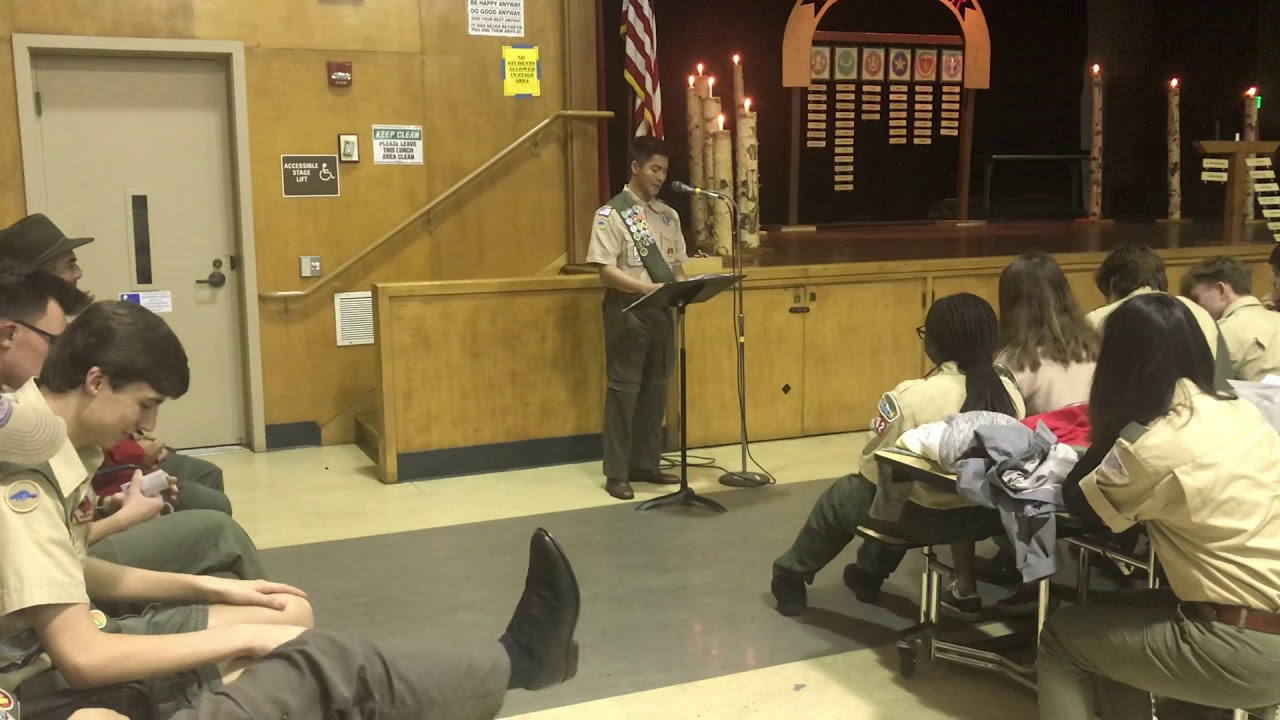 Jordan Jung - Senior Patrol Leader speech at Court of Honor - YouTube