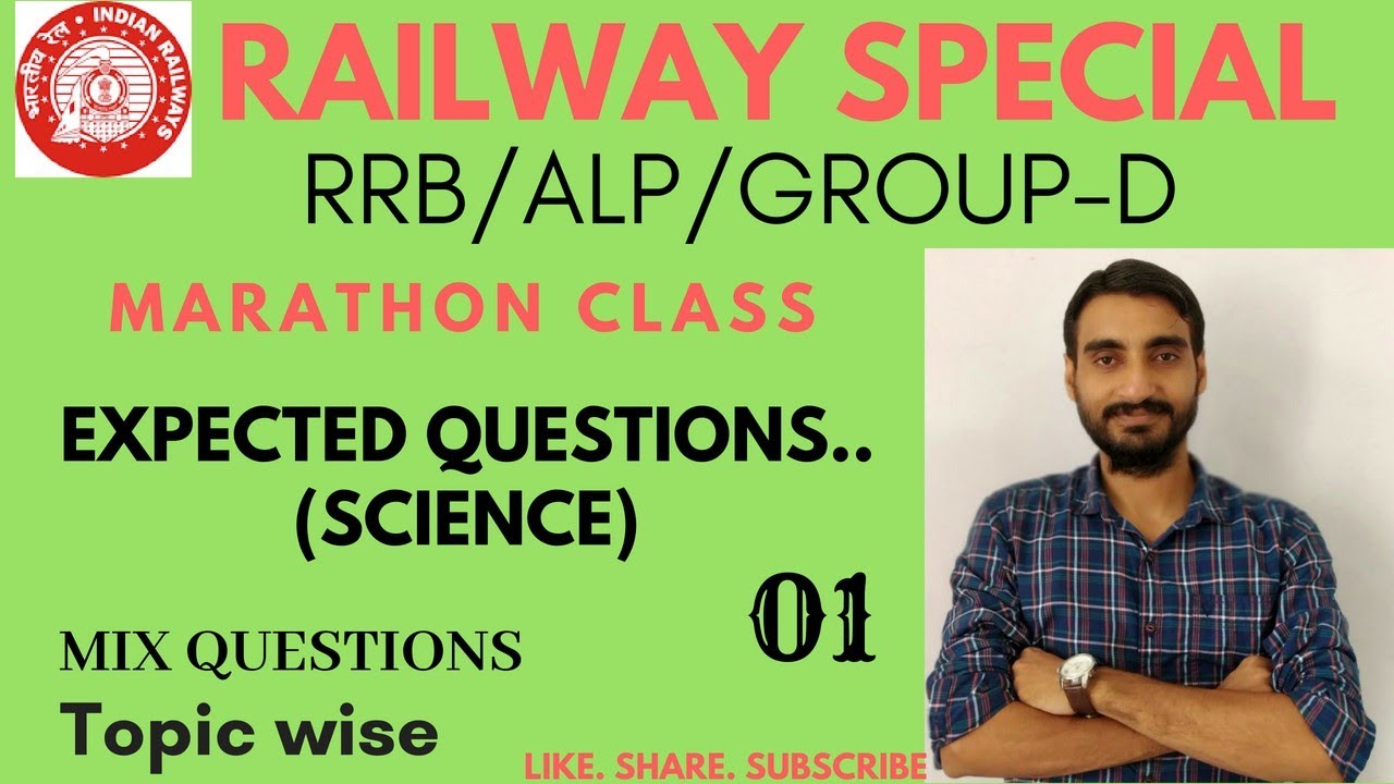 Class 01 Marathon Science Special Expected Questions RRB ALP - YouTube