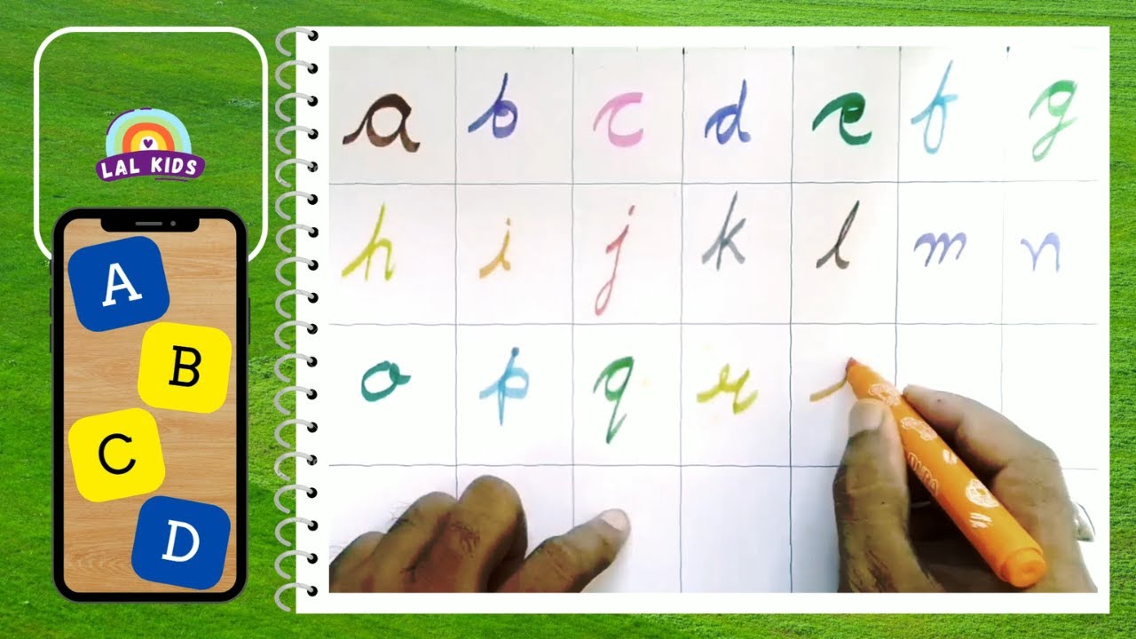 Small Alphabet Letter Cursive writing | ABCD English | Alphabet song ...