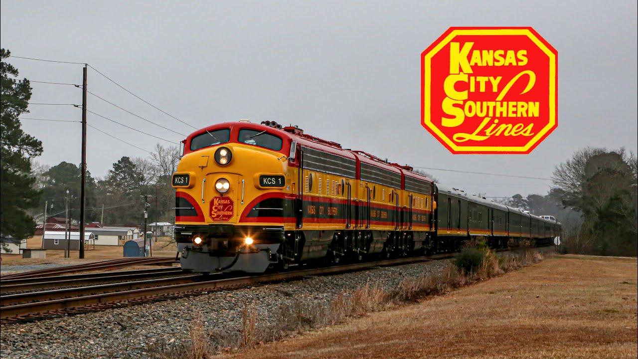 Kansas City Southern F Units in Anacoco, LA - YouTube