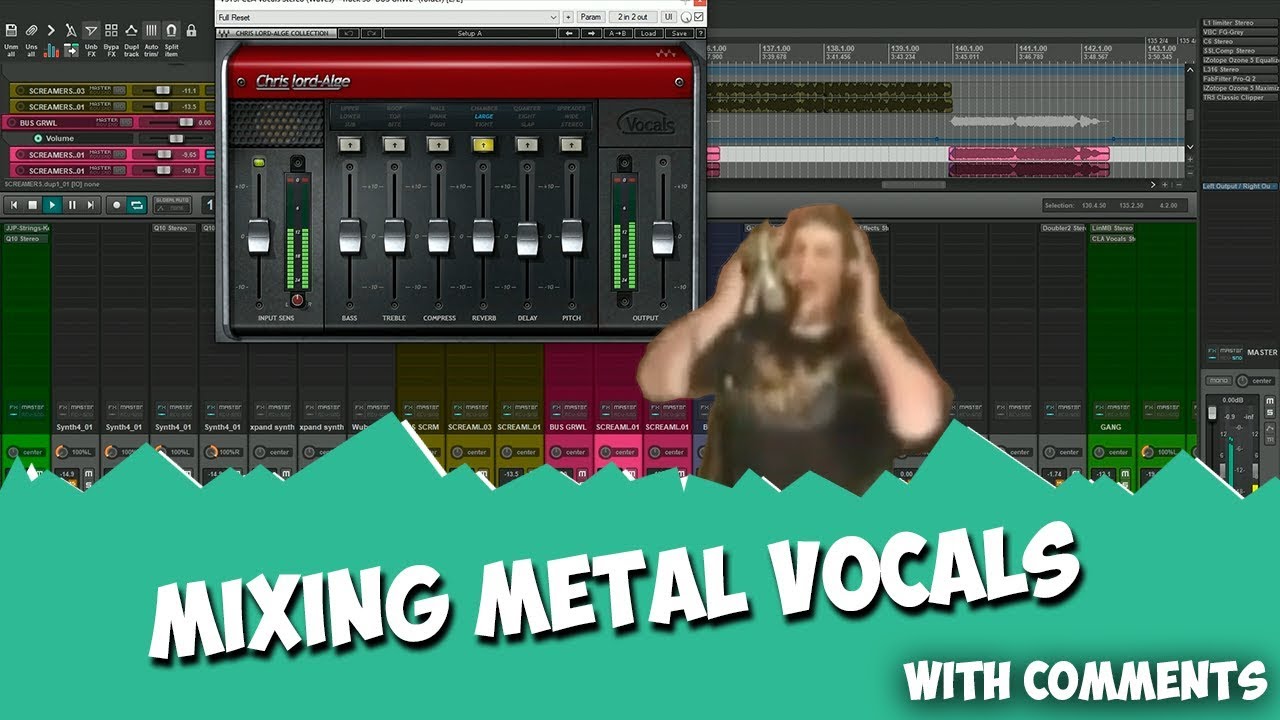 How to mix metal vocals / Reaper Daw / Waves Plugins - YouTube