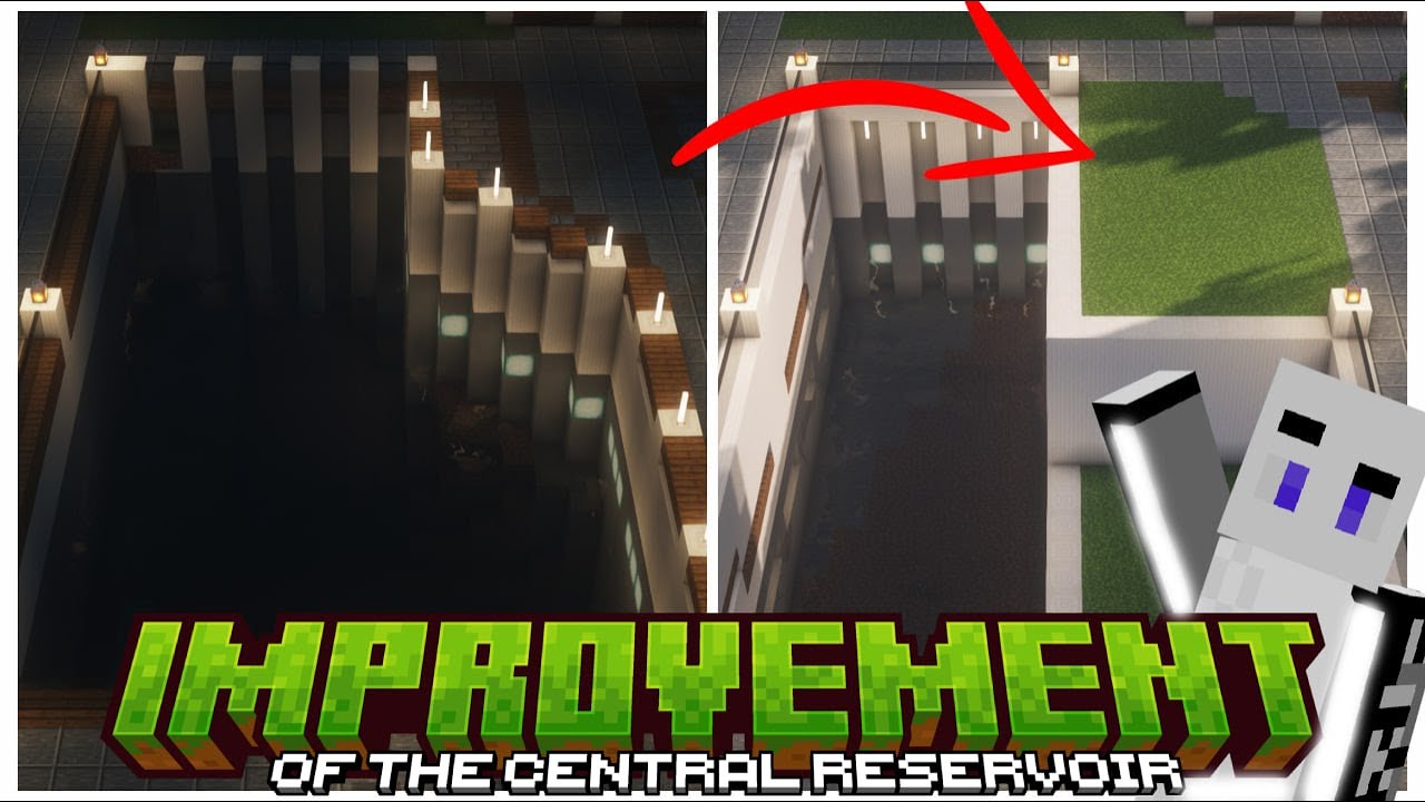 FLMCity | Improvement of the Central Reservoir Part 3 | #minecraft # ...
