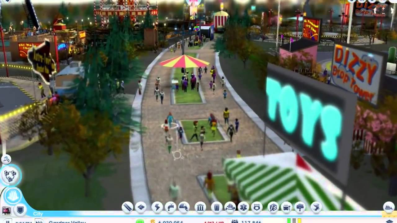SIMCITY Amusement Park Tutorial Video - YouTube