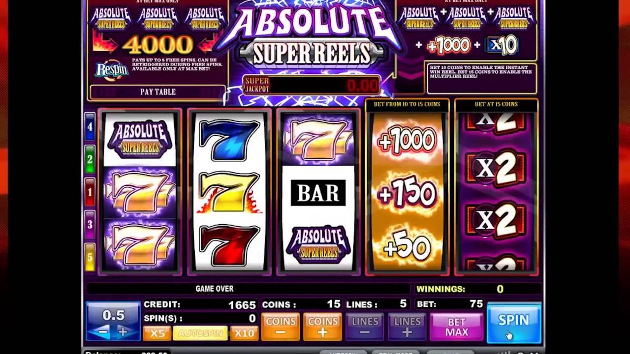 ABSOLUTE SUPER REELS +WINNING COMBINATION! online free slot ...