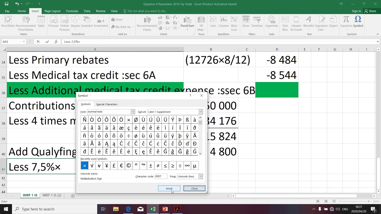 Income Tax N6 (Calculation of Tax Liability - NP - Medical Tax Expense ...