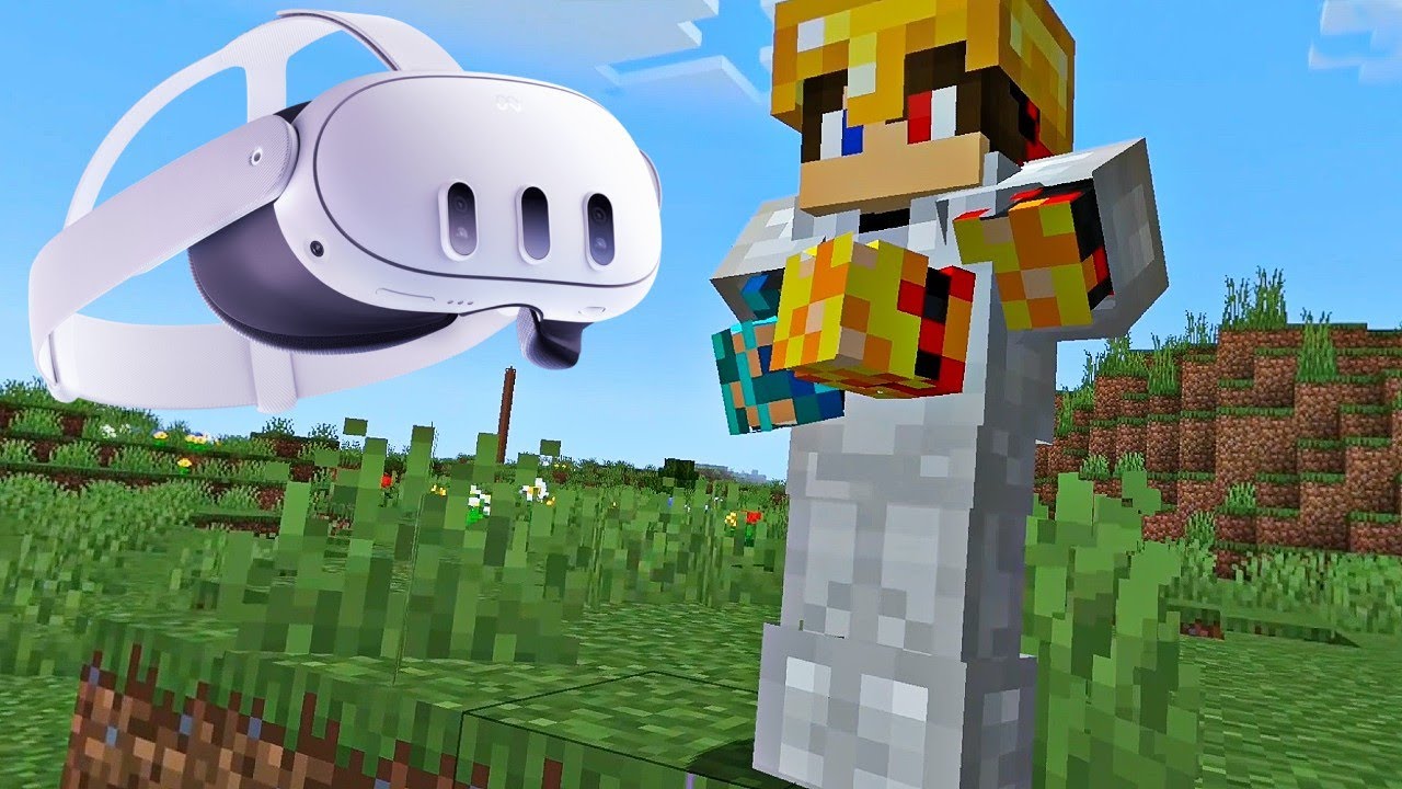 MINECRAFT - Exploring our Minecraft world in VR - MINECRAFT VR - Part 3 ...