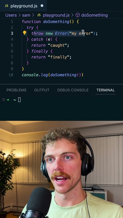 try catch is confusing #programming #javascript - YouTube