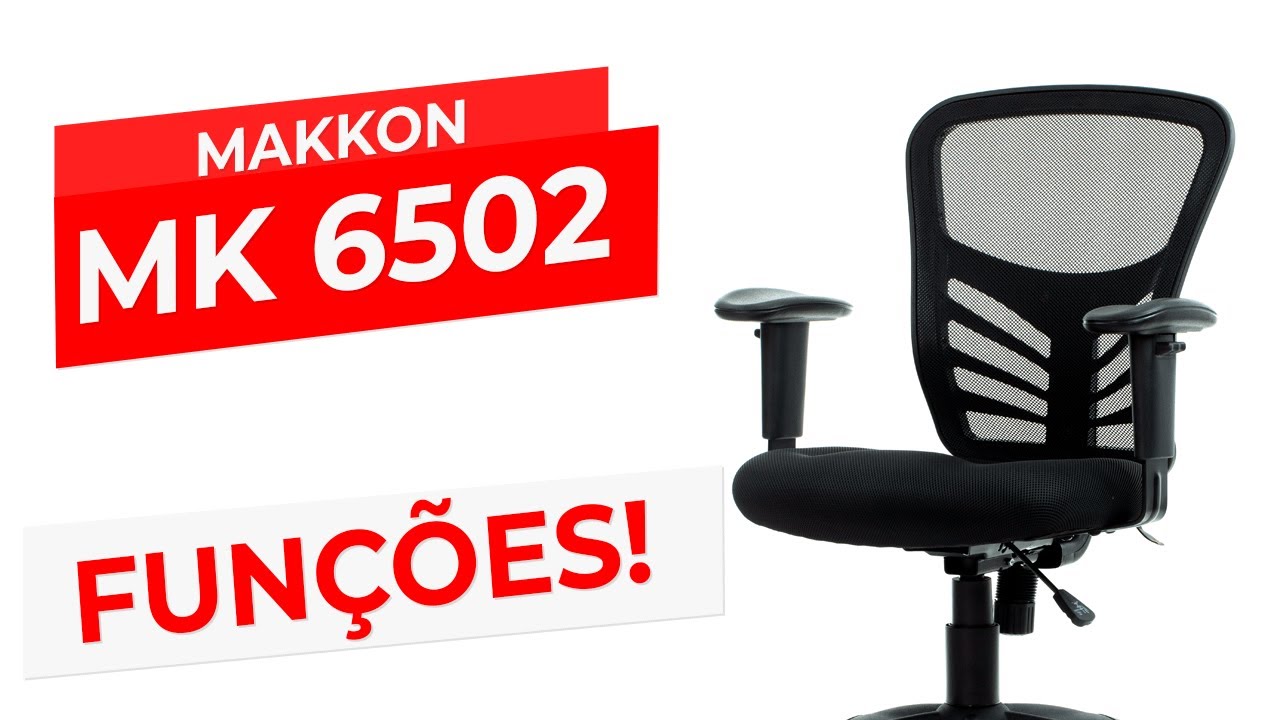 Cadeira Diretor MK-6502 - Funcionalidades - Makkon - YouTube