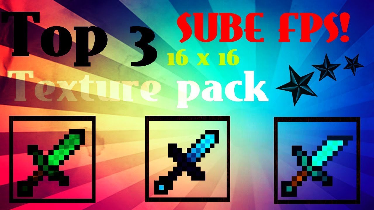 Los mejores 3 texture pack 16x16 sube fps - YouTube