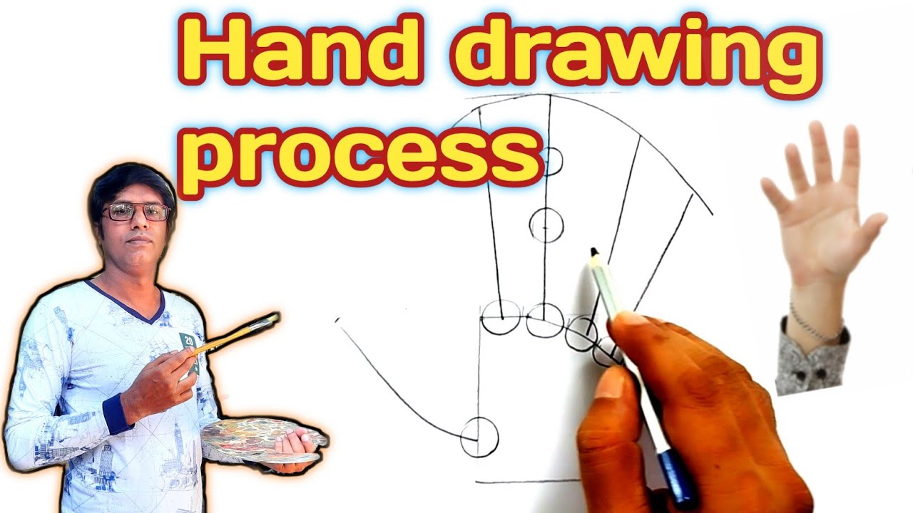 How to draw hand || Hand drawing process || মাপ দিয়ে হাত আঁকার নিয়ম ...